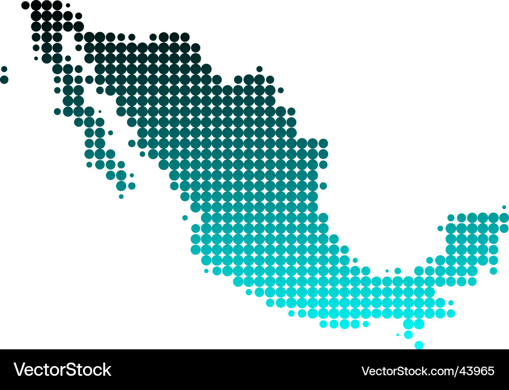 Map of mexico Royalty Free Vector Image - VectorStock