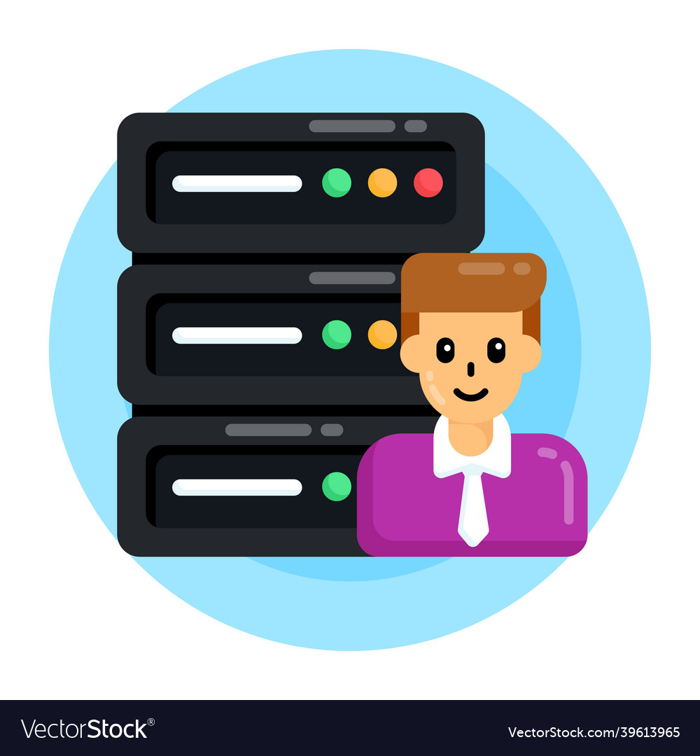 Server manager Royalty Free Vector Image - VectorStock