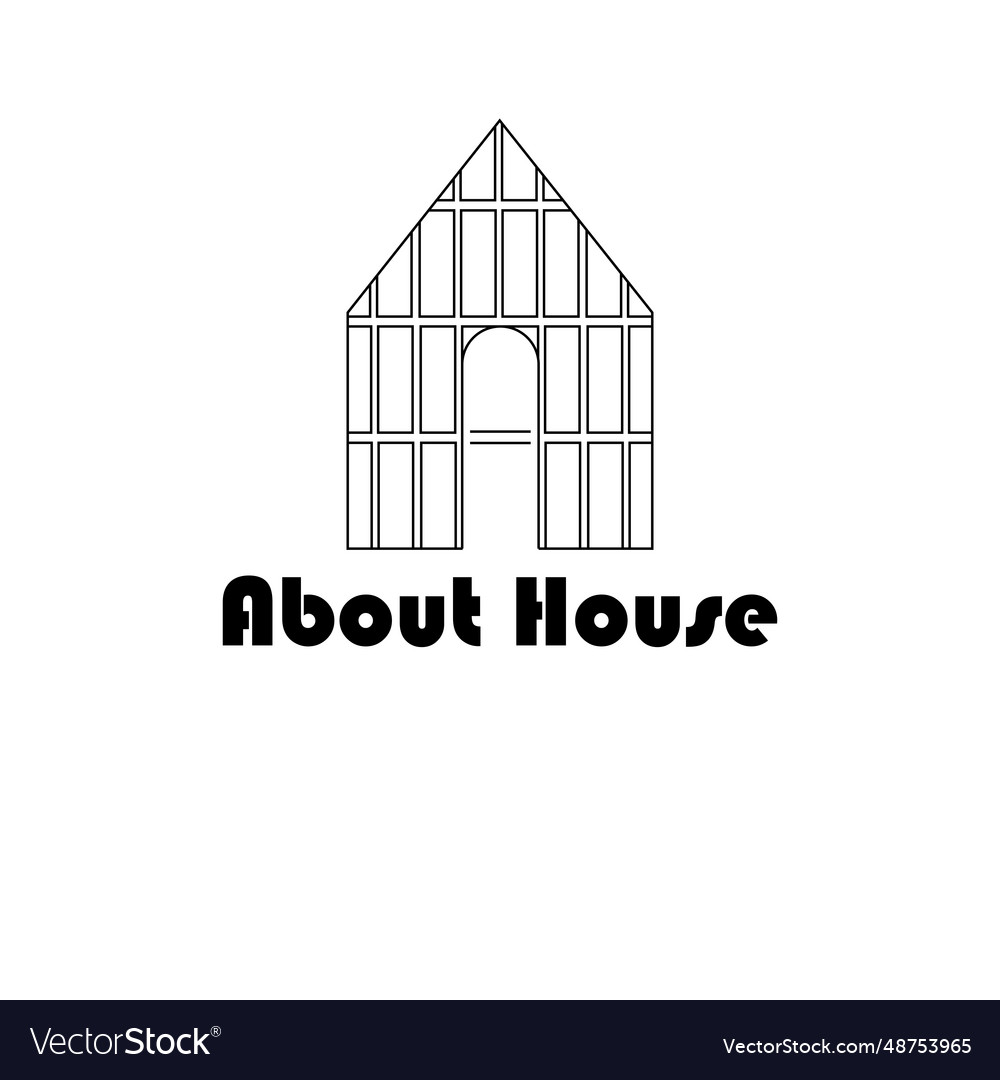 Simple house logo Royalty Free Vector Image - VectorStock