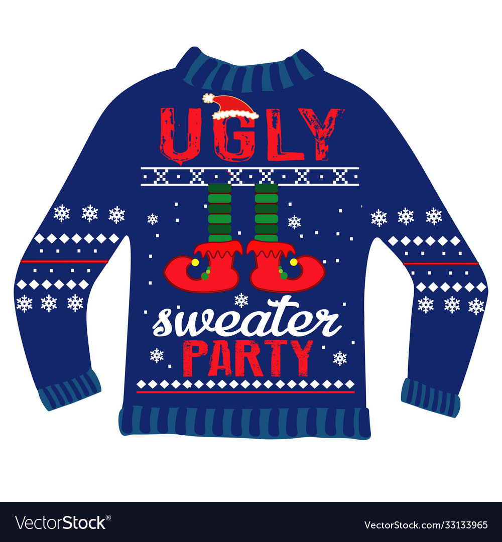 Ugly sweater christmas party Royalty Free Vector Image