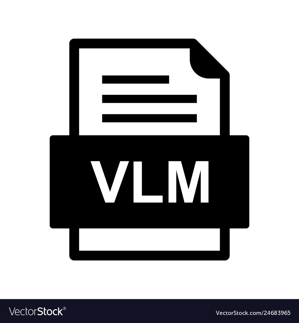 Vlm File Document Icon Royalty Free Vector Image