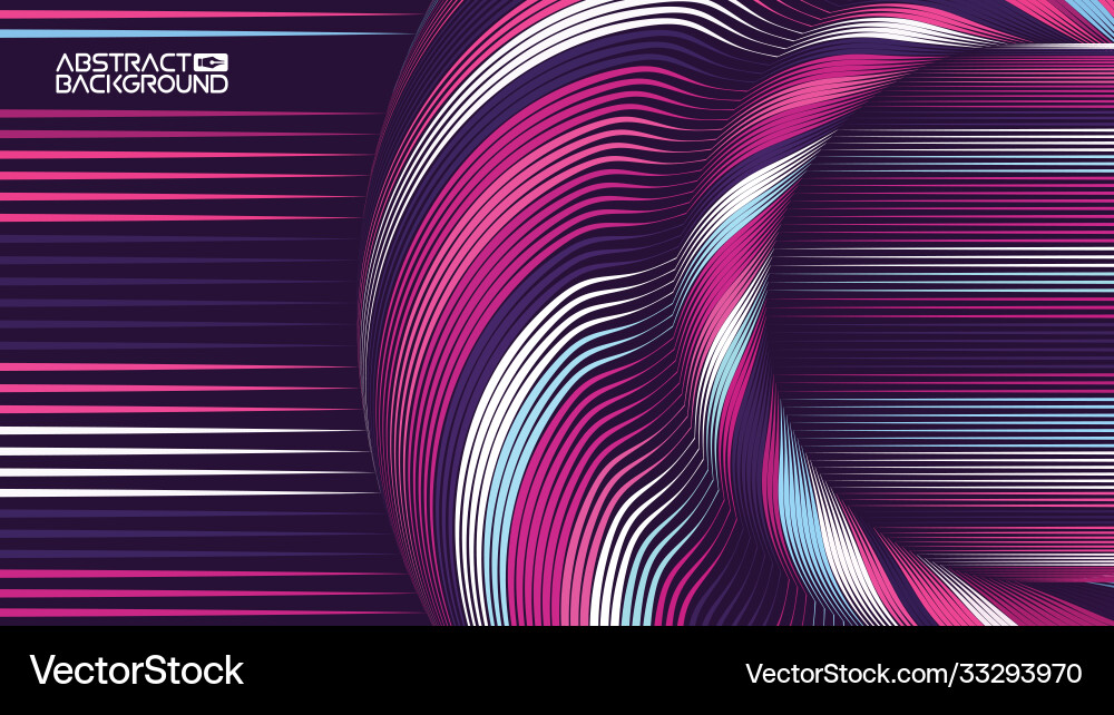 Abstract art backdrop colorful curly circle line Vector Image