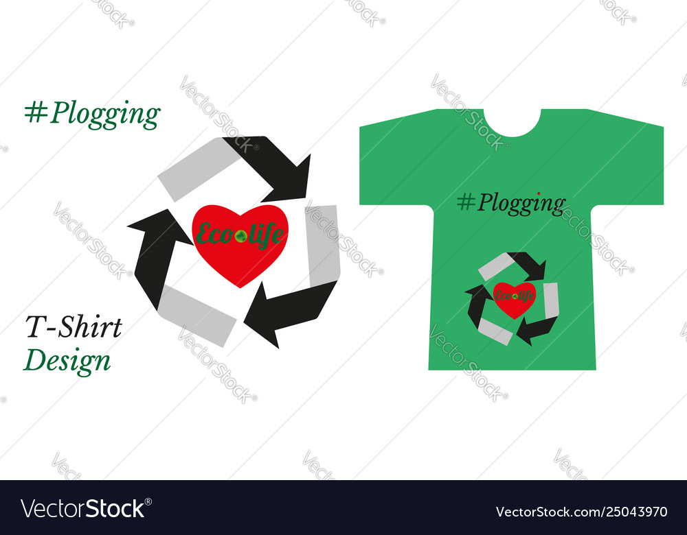 Concept plogging logo Royalty Free Vector Image