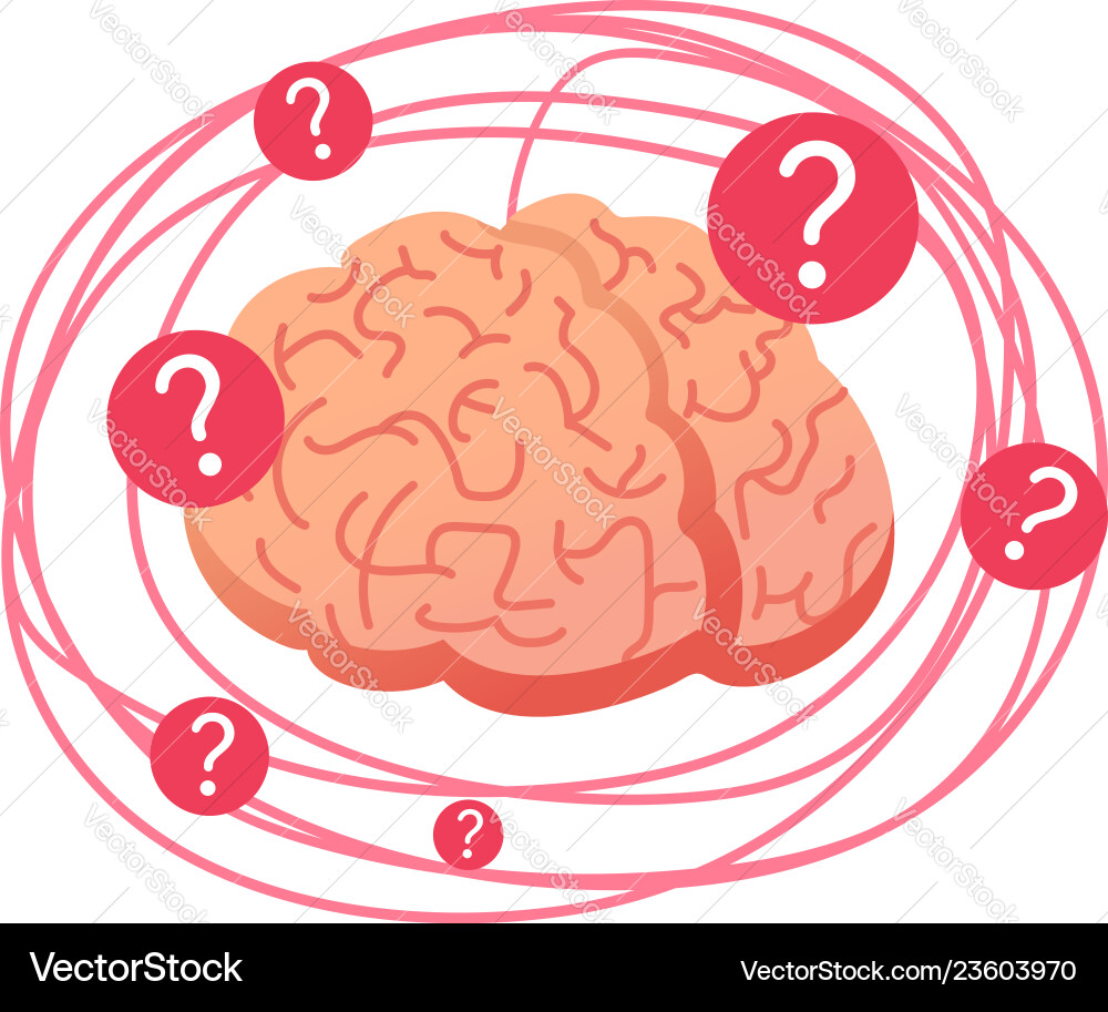 Entangled brain therapist love and relationships Vector Image