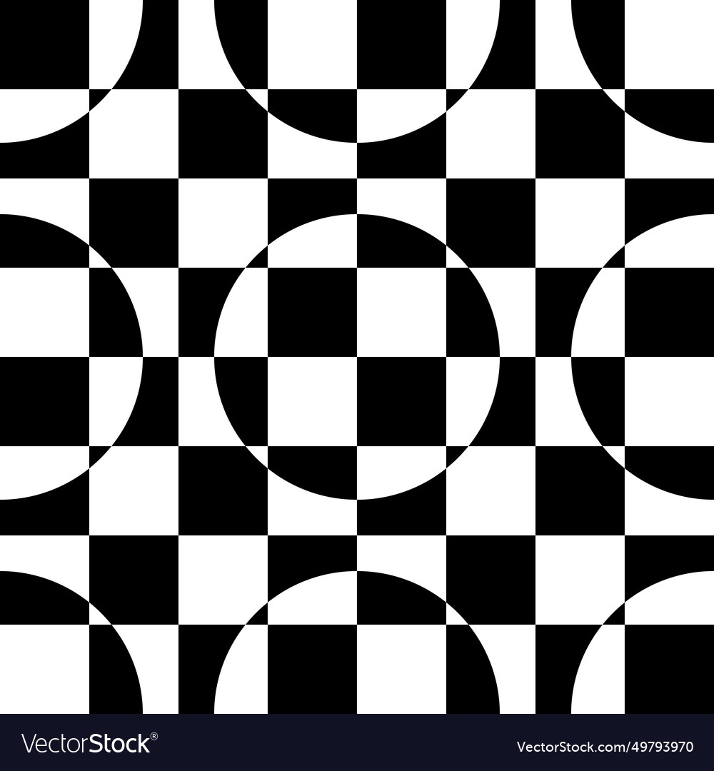 Geometric Abstract Pattern Retro Style Seamless Vector Image