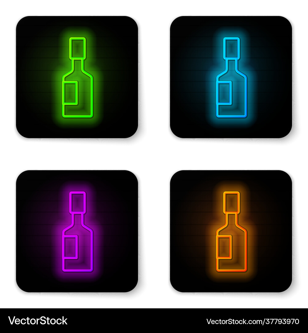 Glowing neon line tabasco sauce icon isolated Vector Image