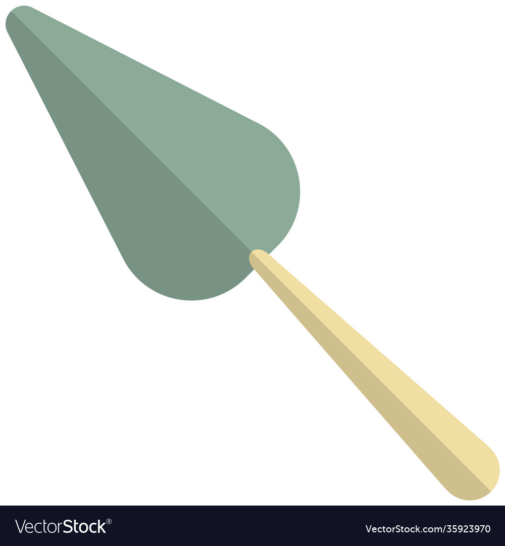 Kitchen spatula cake server icon flat Royalty Free Vector