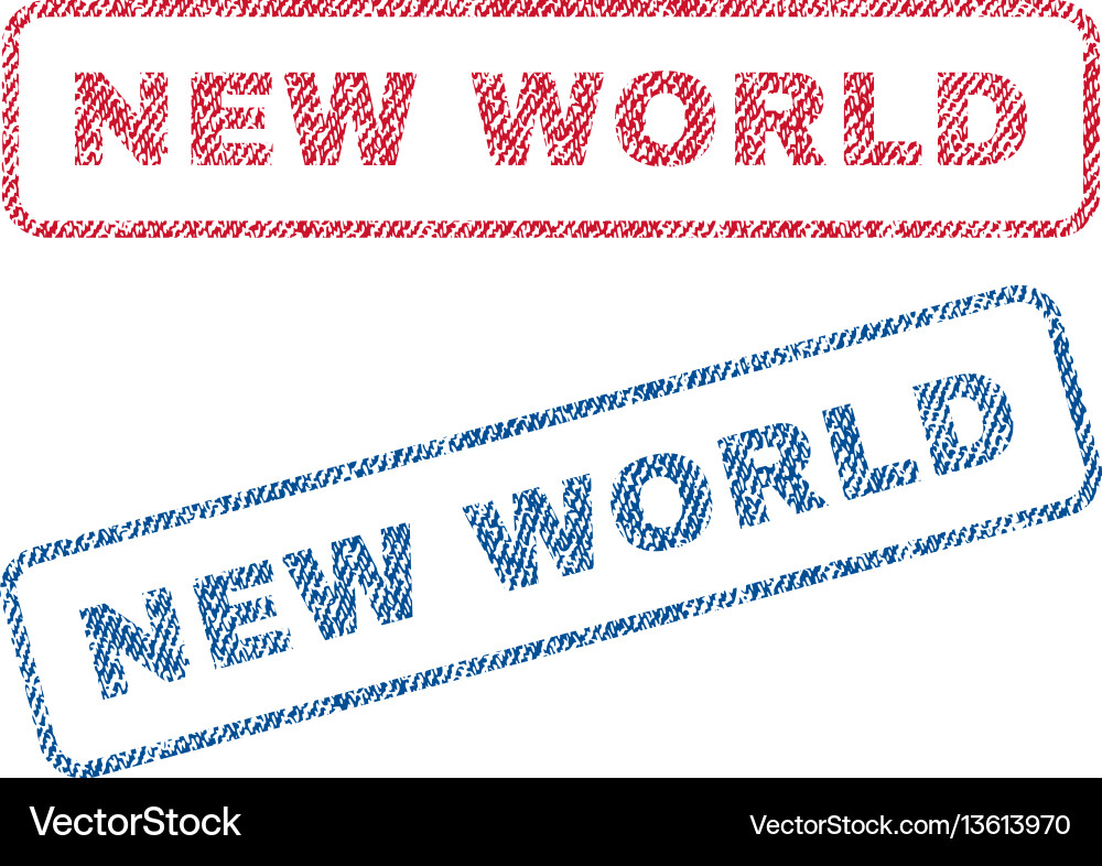 New world textile stamps Royalty Free Vector Image