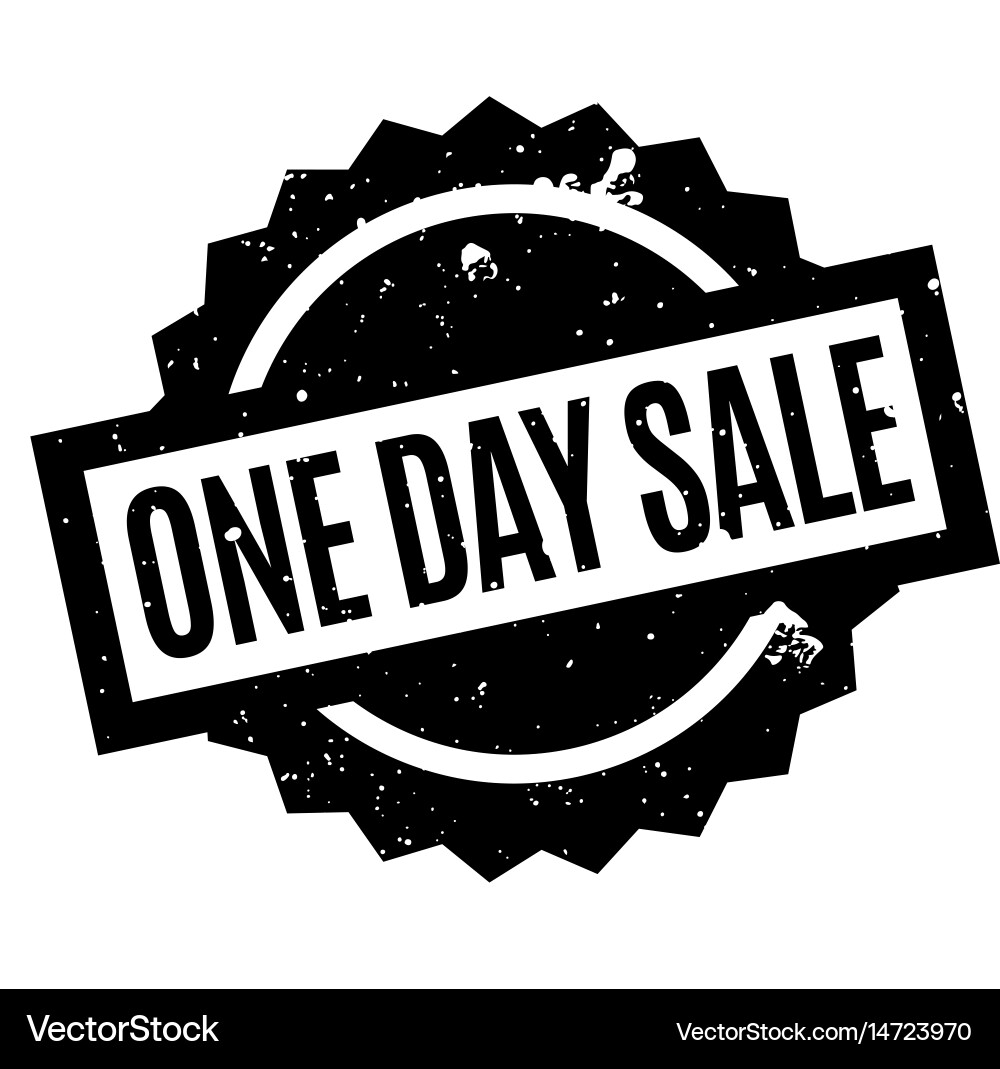 One day sale rubber stamp Royalty Free Vector Image