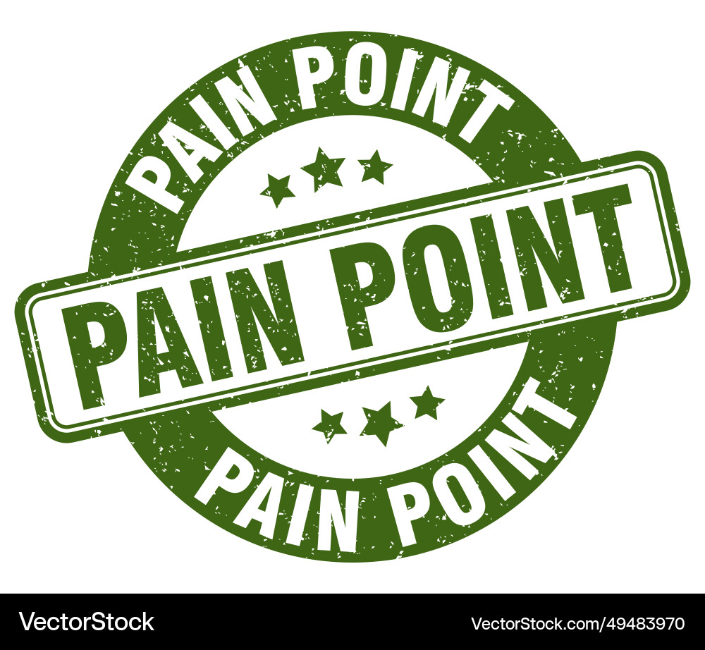 Pain point stamp label round grunge Royalty Free Vector