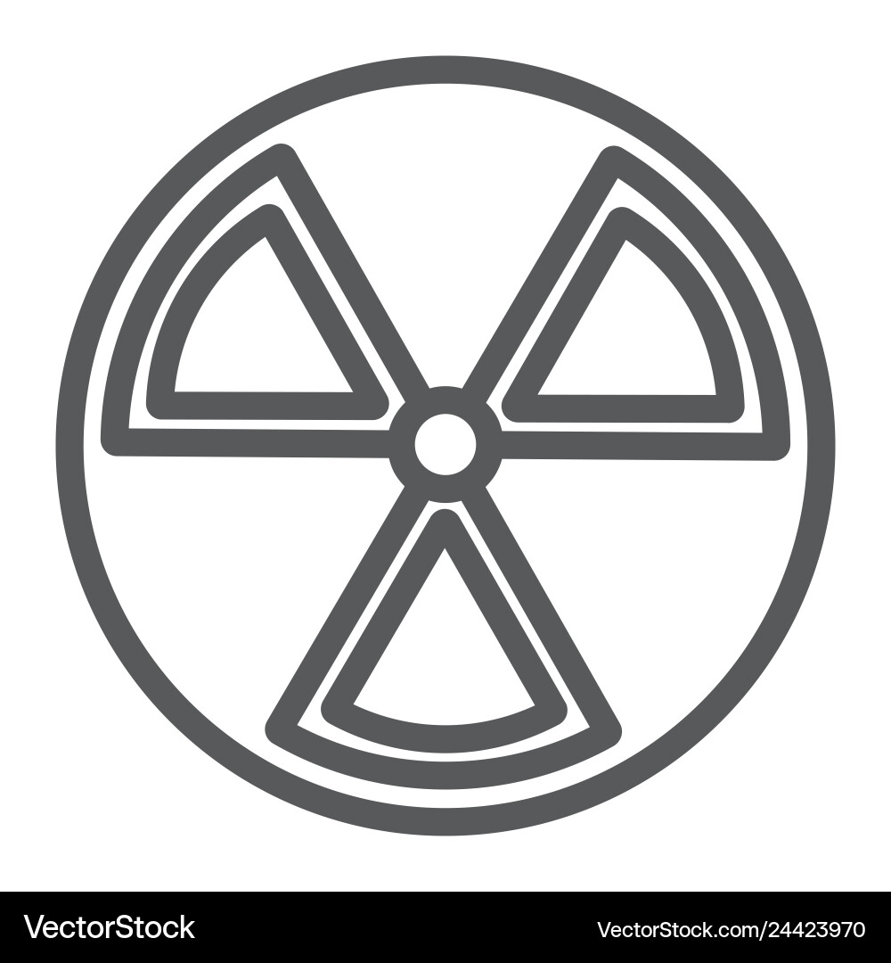 Radiation line icon warning and symbol hazard Vector Image