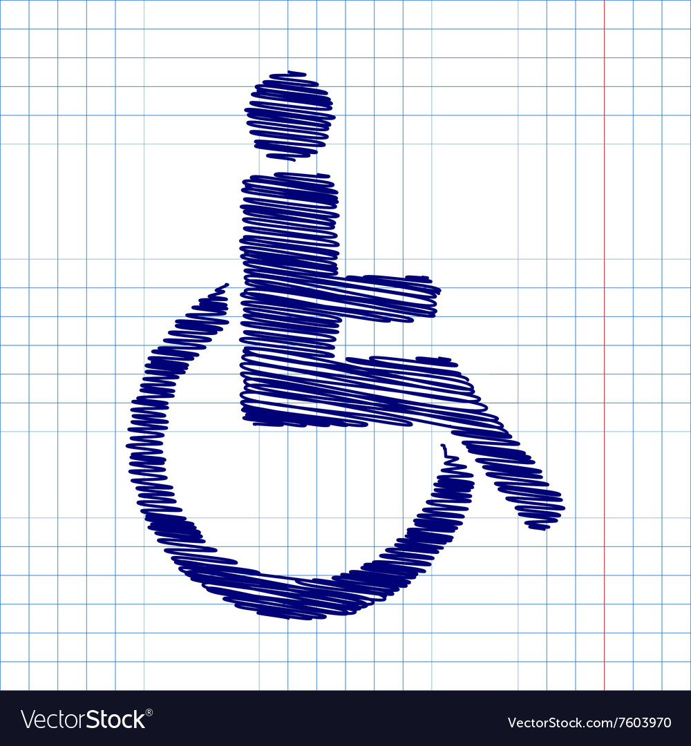 Scribble icon with pen effect Royalty Free Vector Image