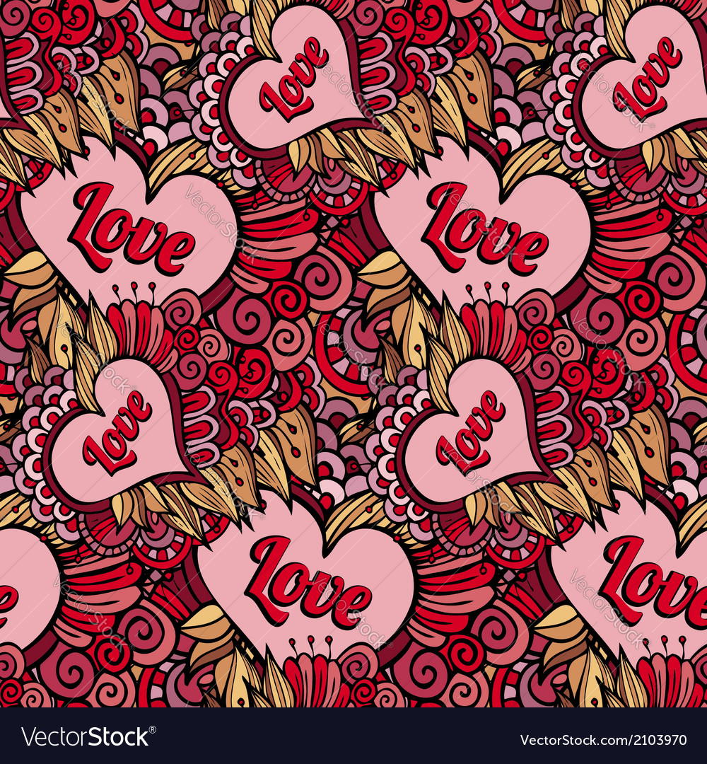 Seamless love pattern Royalty Free Vector Image
