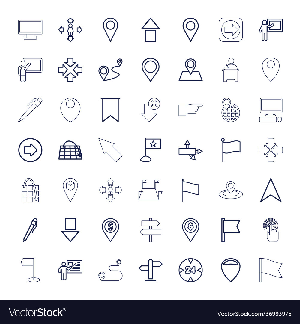 49 pointer icons Royalty Free Vector Image - VectorStock