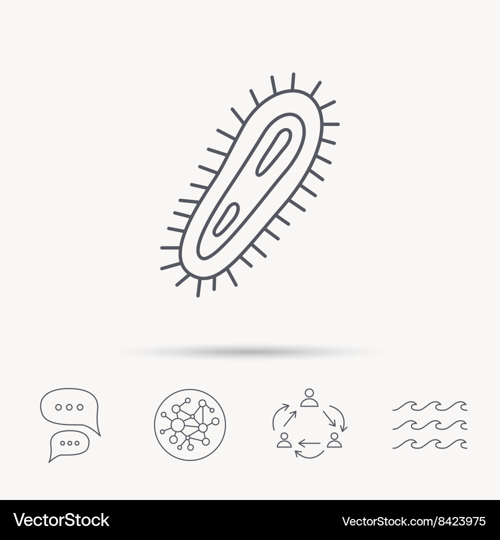 Bacteria icon medicine infection symbol Royalty Free Vector