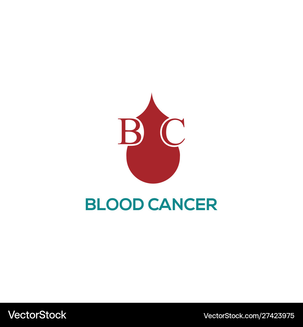 Blood cancer logo design Royalty Free Vector Image