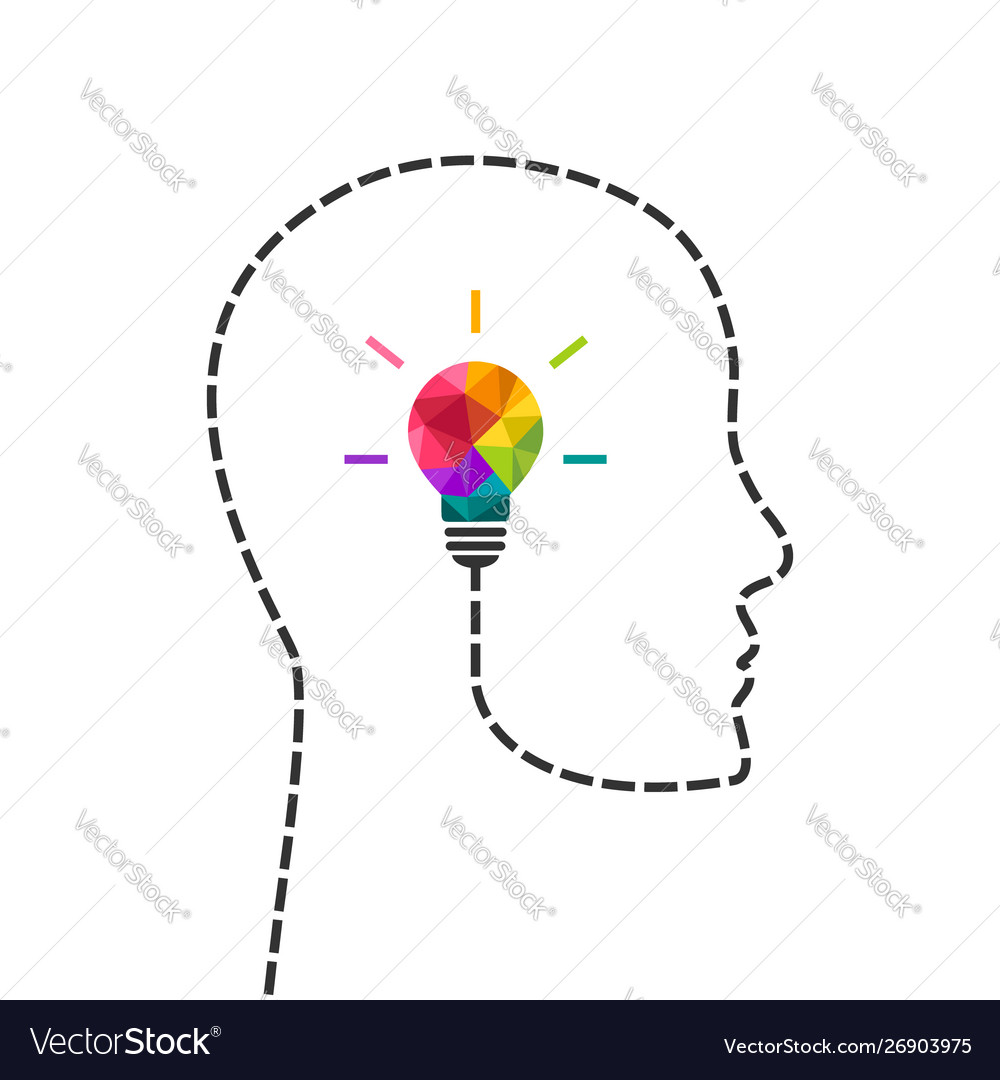Creative thinking and learning concept Royalty Free Vector