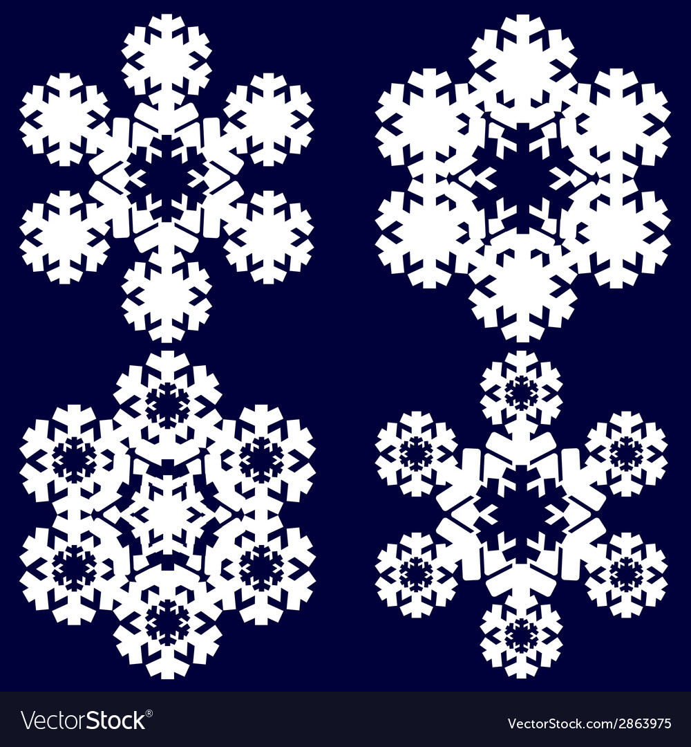 Decorative abstract snowflake Royalty Free Vector Image