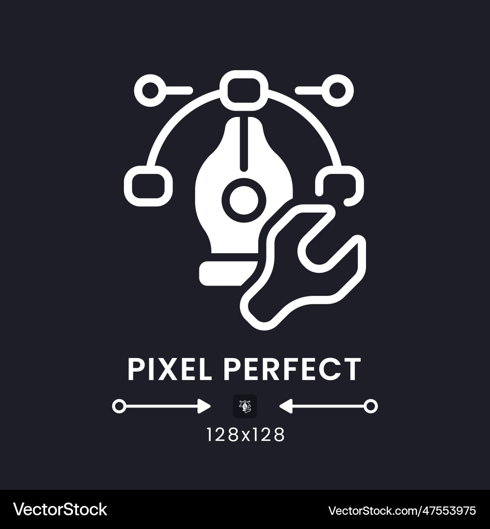 Design tools white solid desktop icon Royalty Free Vector