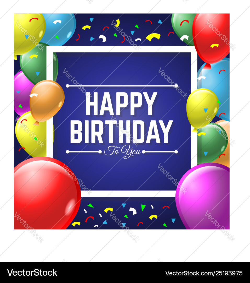 Happy birthday greeting card background Royalty Free Vector
