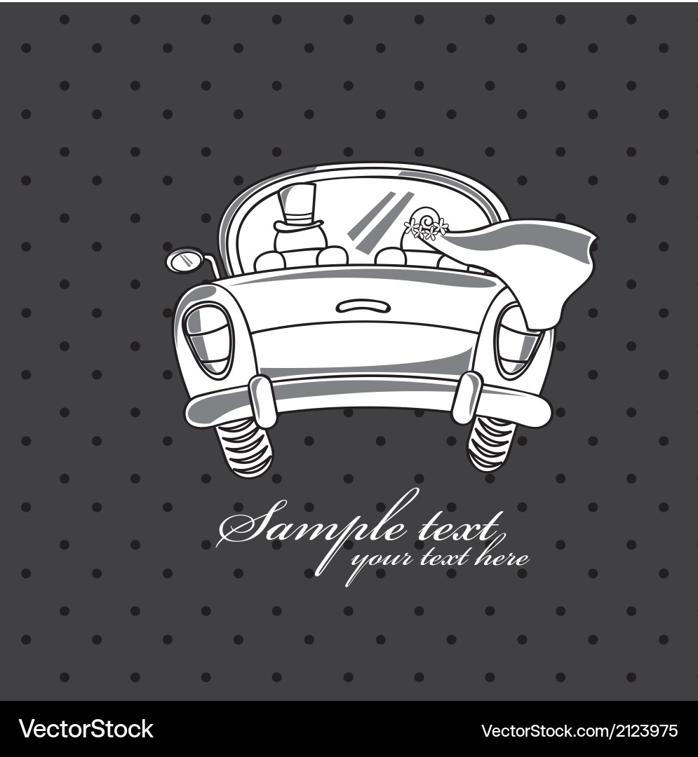 Invitation card for marriage over gray background Vector Image