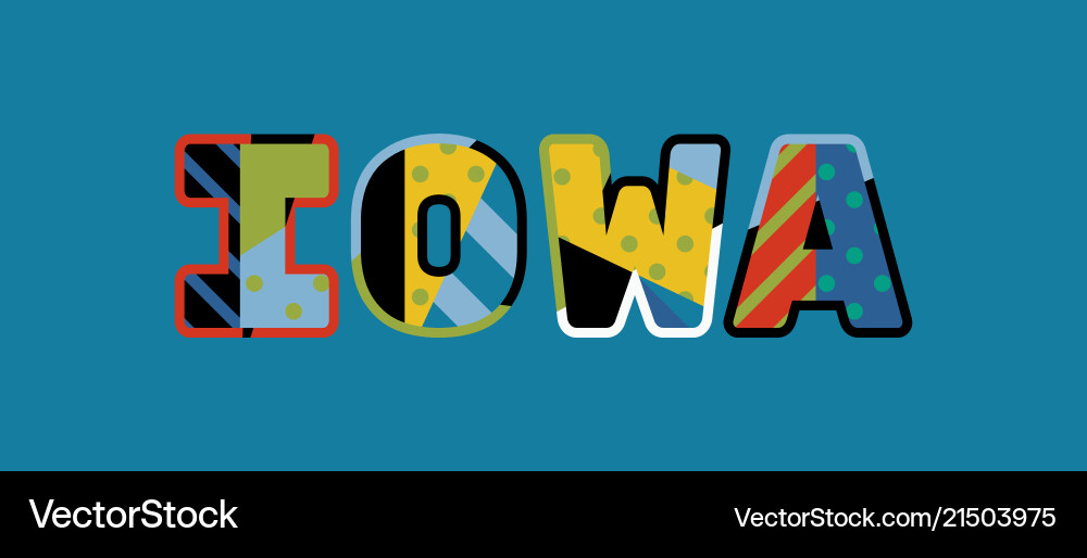 Iowa concept word art Royalty Free Vector Image