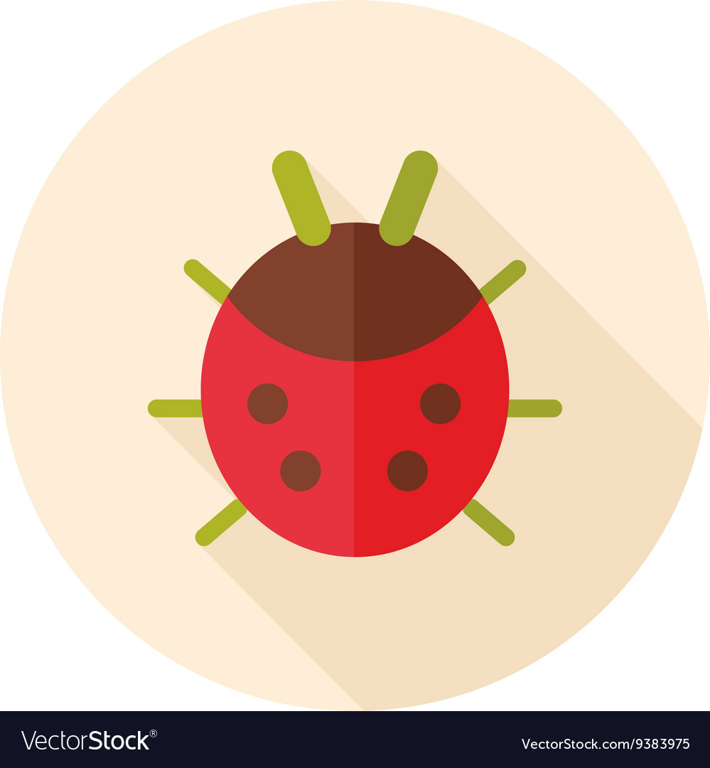 Ladybug flat icon Royalty Free Vector Image - VectorStock