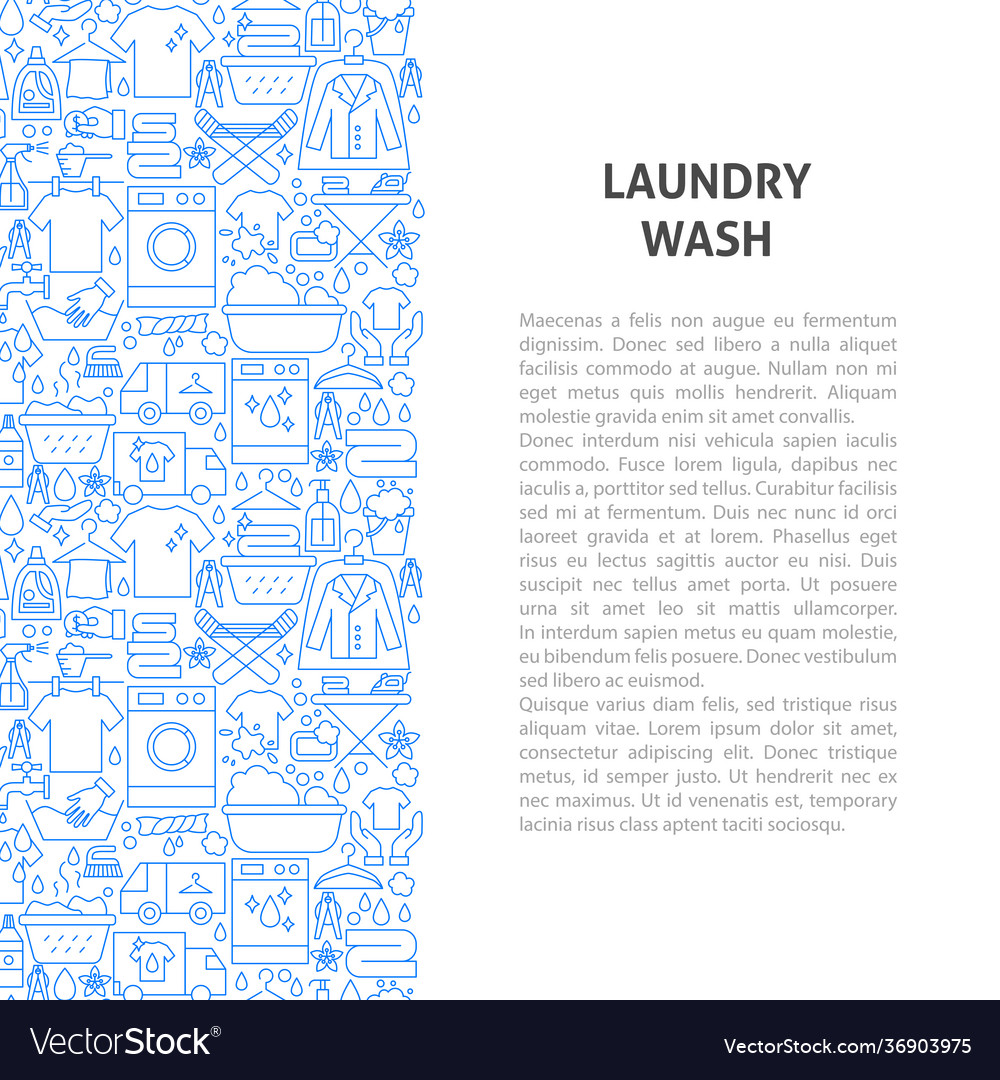 Laundry wash line pattern concept Royalty Free Vector Image