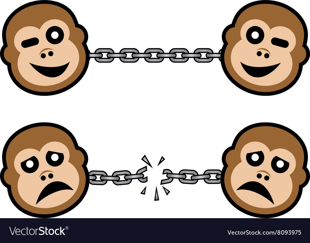 Monkey symbols Royalty Free Vector Image - VectorStock
