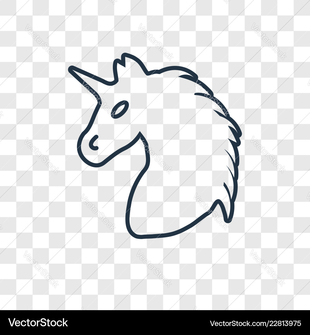 Unicorn concept linear icon isolated Royalty Free Vector