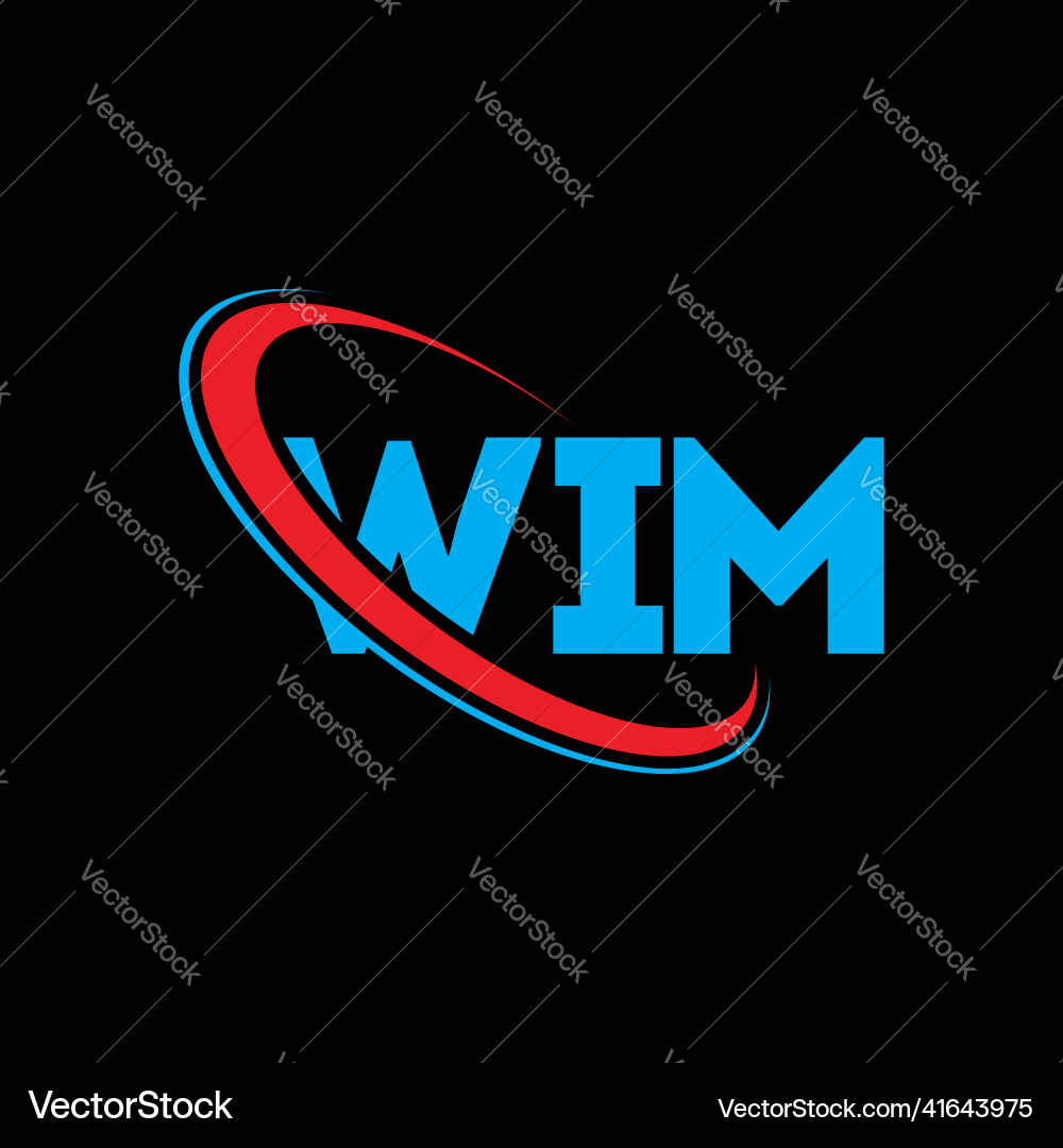 Wim logo letter letter logo design Royalty Free Vector Image