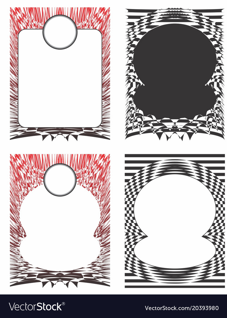 Artistic distorted borders Royalty Free Vector Image