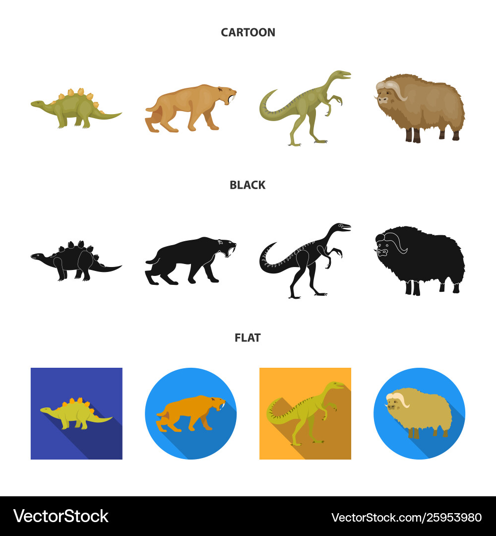 Design animal and character icon set Royalty Free Vector