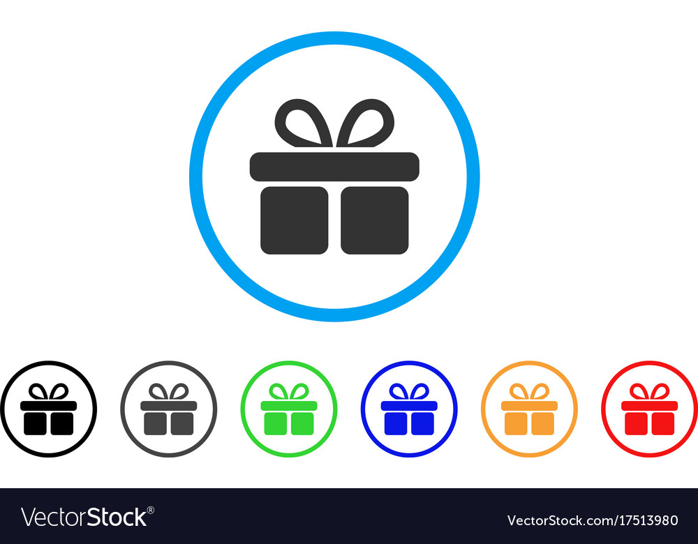 Gift rounded icon Royalty Free Vector Image - VectorStock