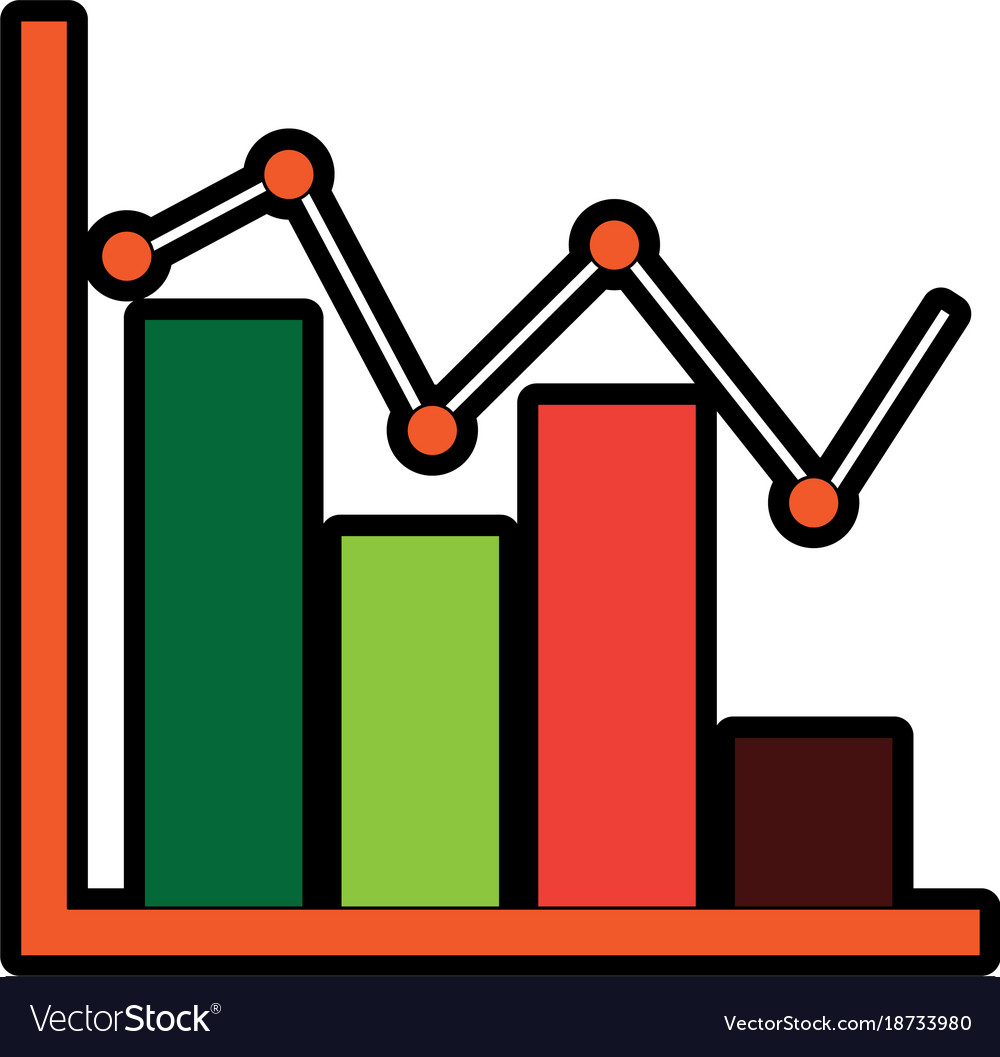 Graph chart icon image Royalty Free Vector Image