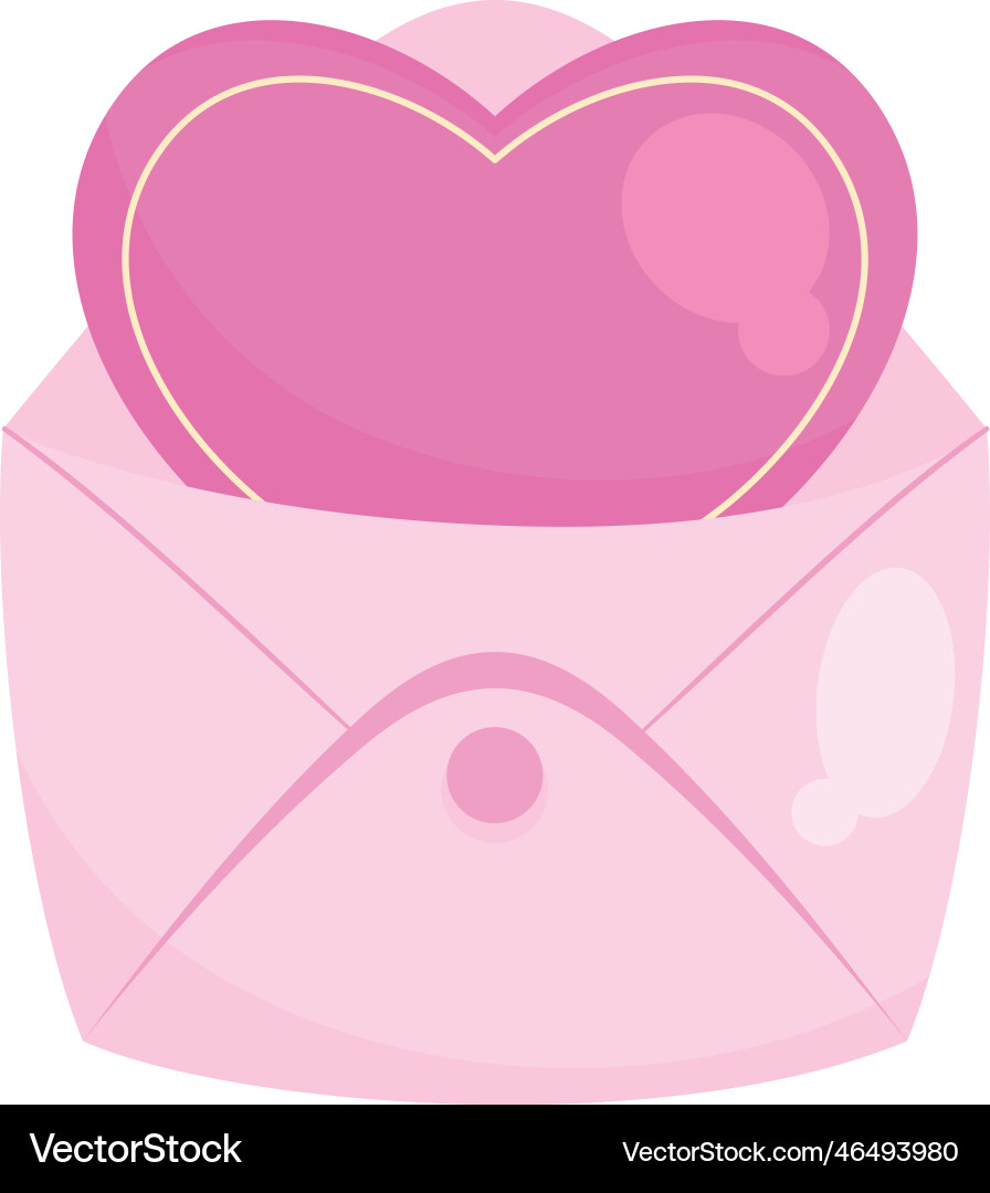 Heart love in letter Royalty Free Vector Image