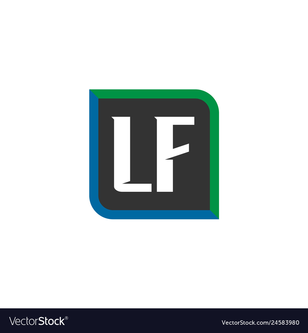 Initial letter logo lf template design Royalty Free Vector