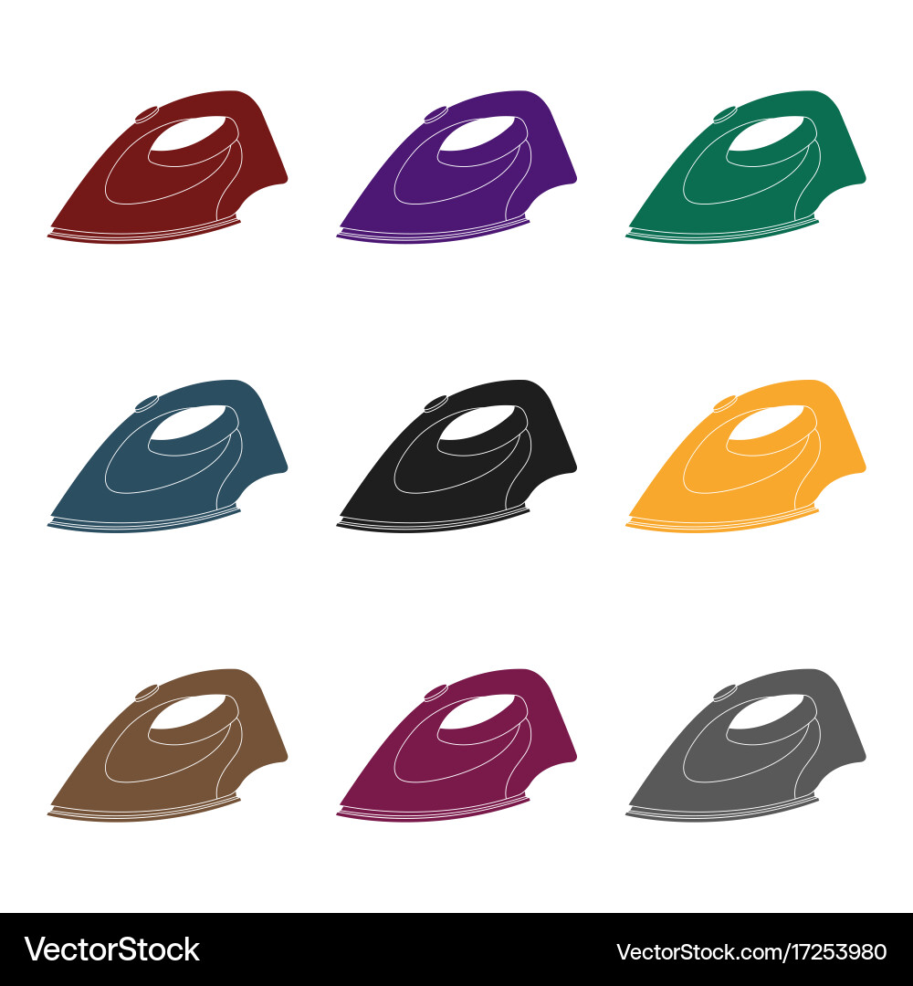 Iron for ironing dry cleaning single icon Vector Image