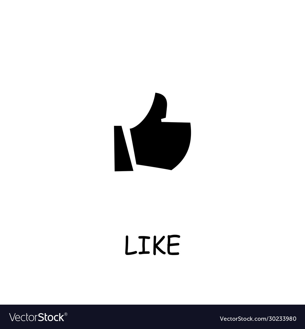 Like flat icon Royalty Free Vector Image - VectorStock