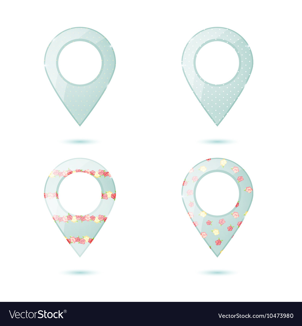 Map icons set Royalty Free Vector Image - VectorStock