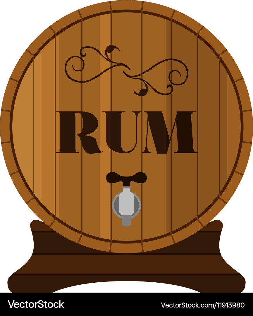 Rum barrel Design for hipster bars restaurants Vector Image