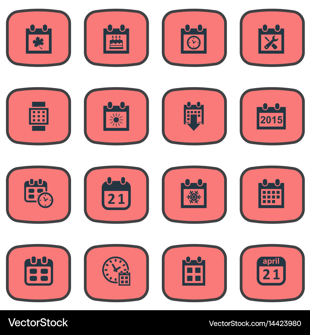 Set of simple time icons Royalty Free Vector Image