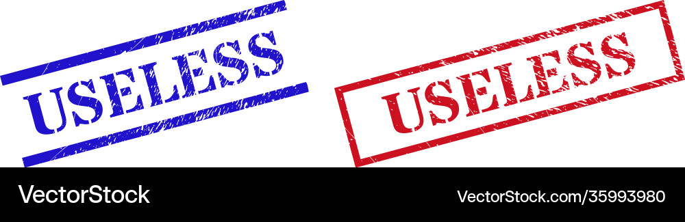 Useless textured scratched seal stamps Royalty Free Vector