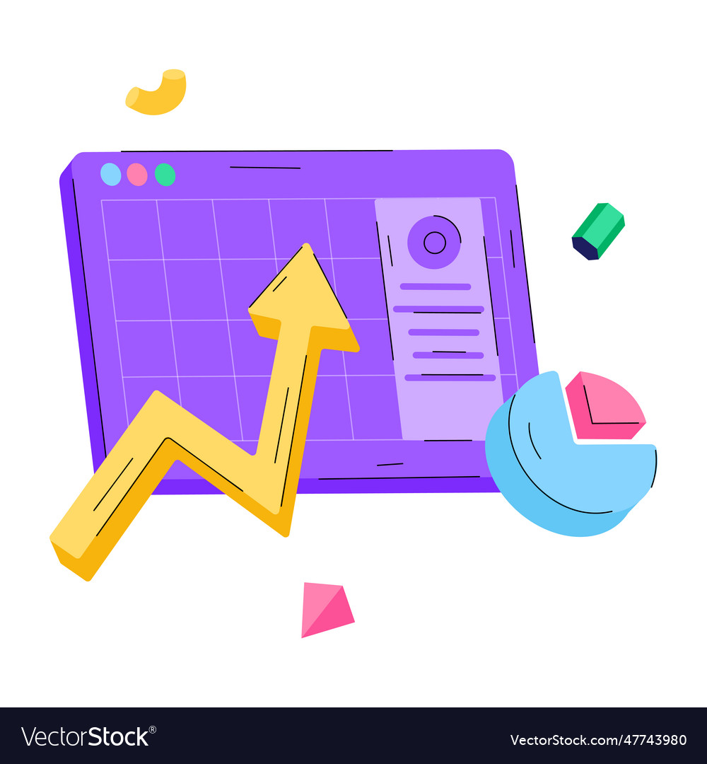 Website growth Royalty Free Vector Image - VectorStock