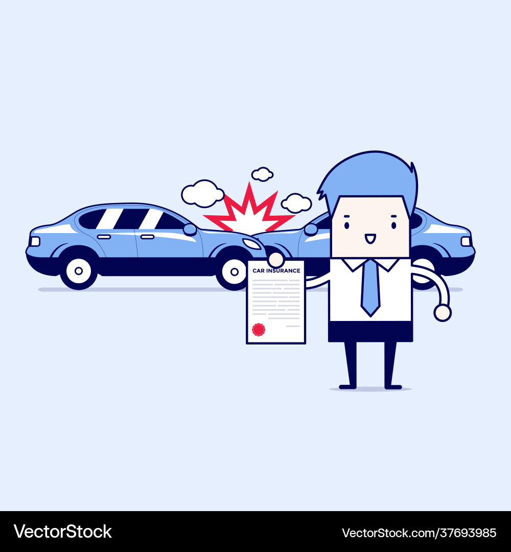 Car insurance in service center Royalty Free Vector Image