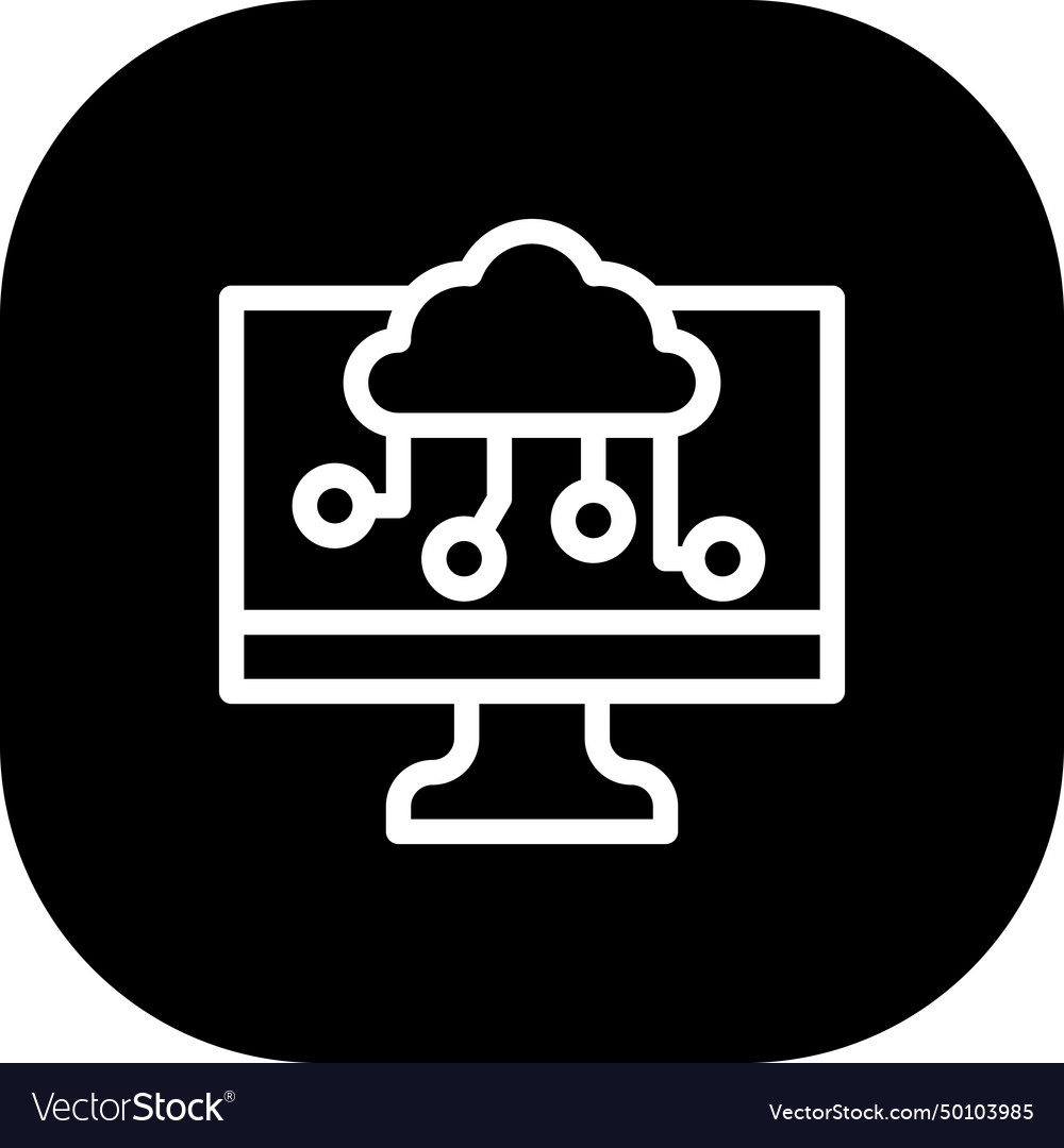 Cloud computing digitalization business icon Vector Image