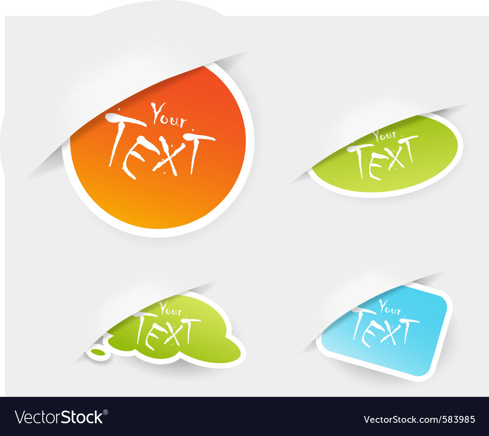 Colored stickers Royalty Free Vector Image - VectorStock