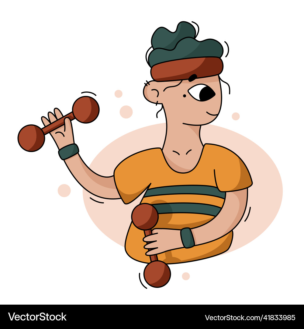 Flat cartoon girl goes Royalty Free Vector Image
