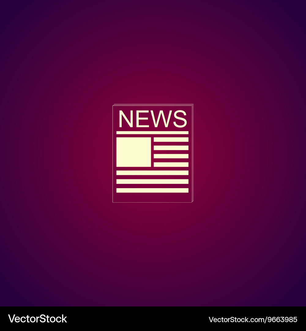 Flat icon of news Royalty Free Vector Image - VectorStock