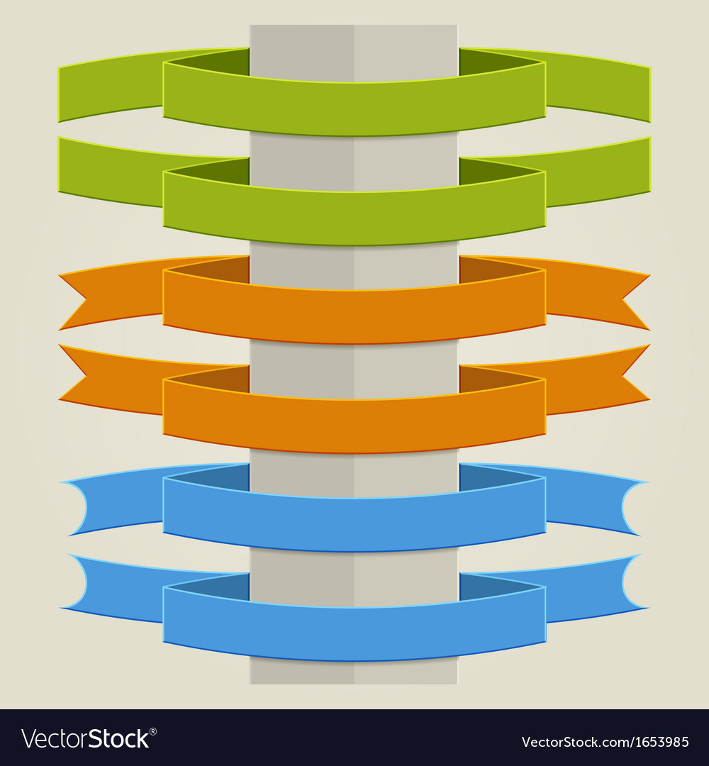 Flat ribbons Royalty Free Vector Image - VectorStock